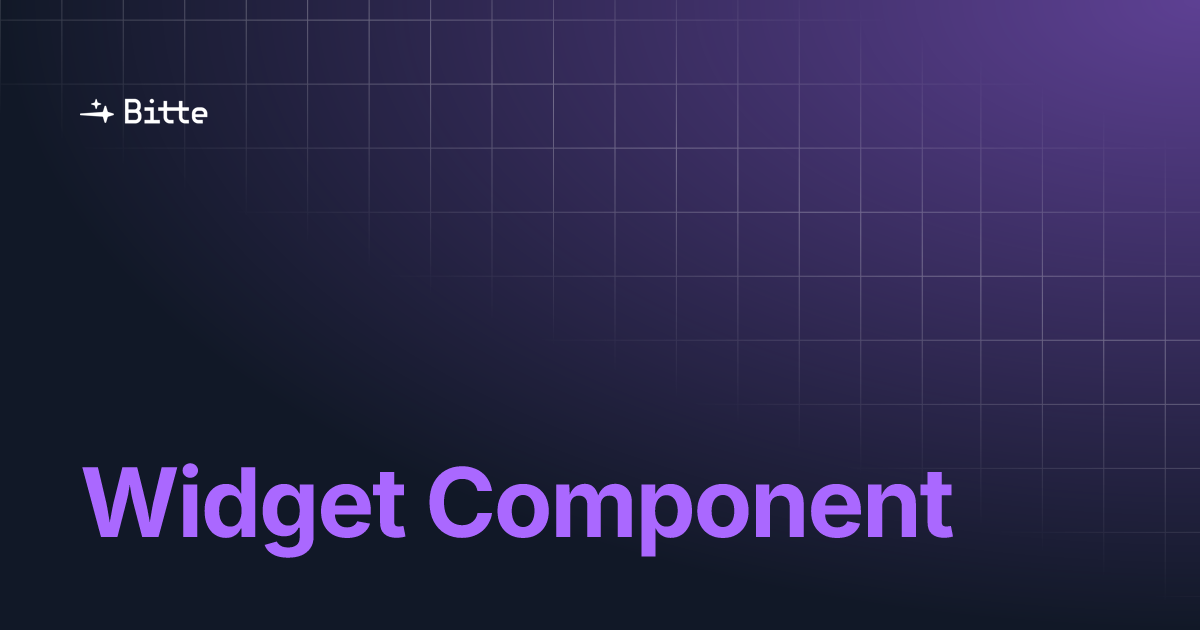 Widget Component | Bitte